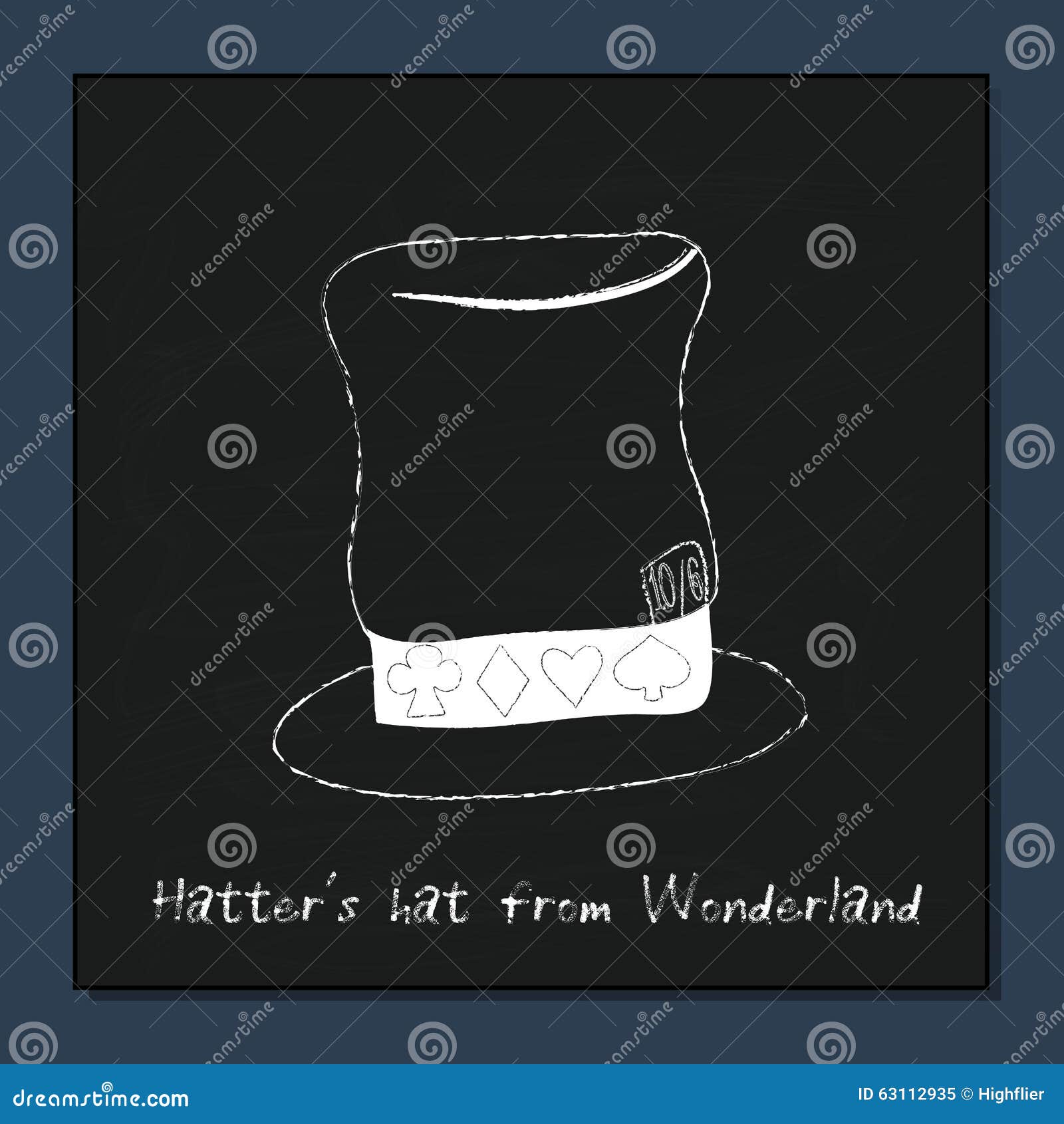 Hatter Hat From Alice Adventures In Wonderland. Cartoon Vector ...