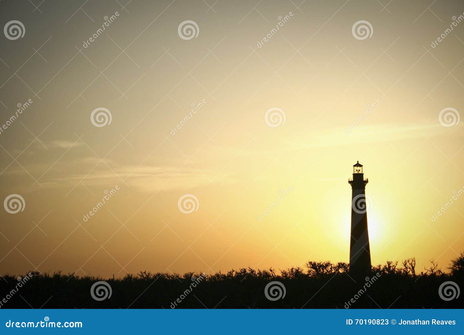 Hatteras Light House at Sunset Stock Image - Image of carolina, coast ...