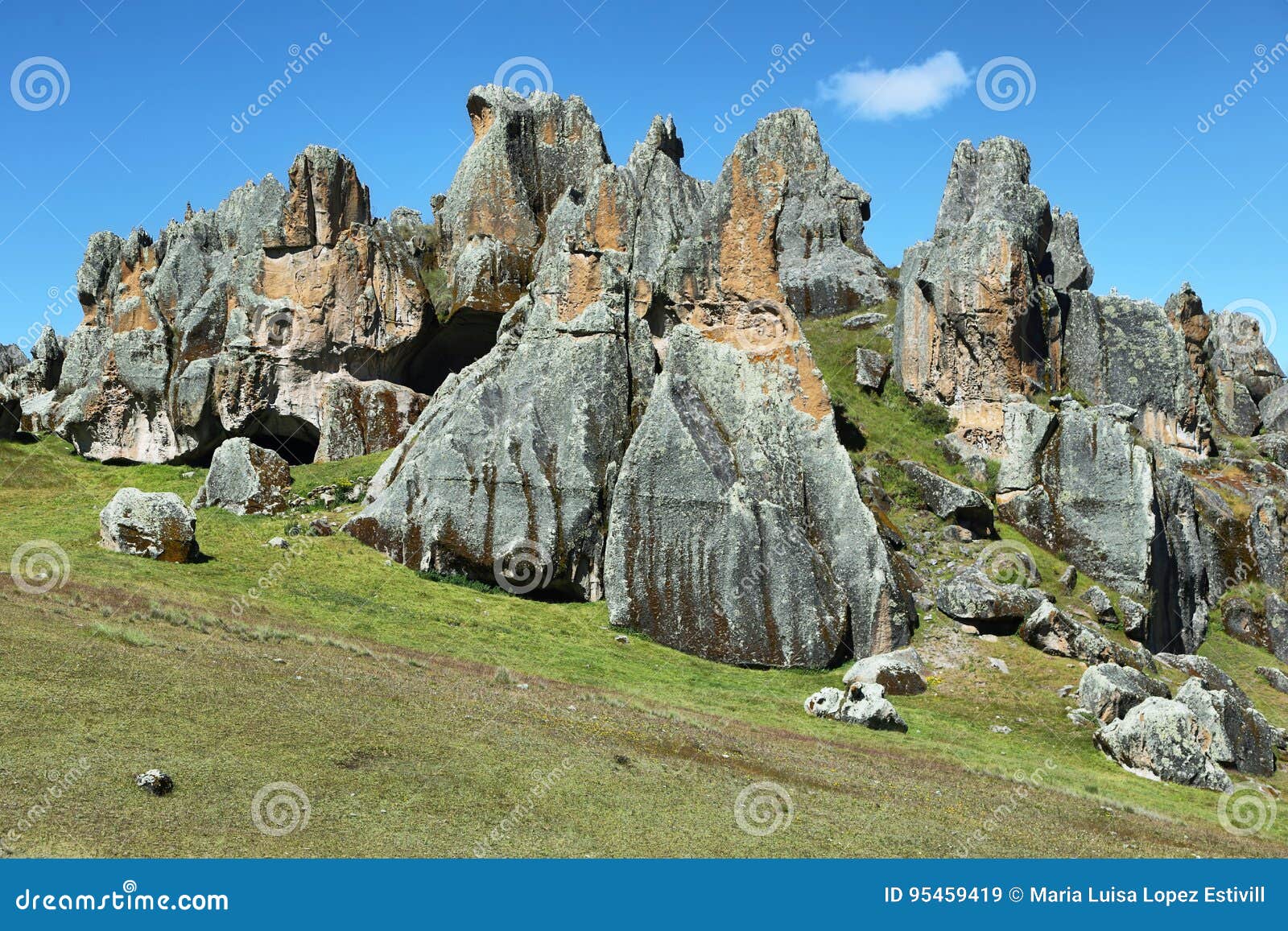Hatun Machay Stone Forest in Ancash Peru. Stock Image - Image of park ...