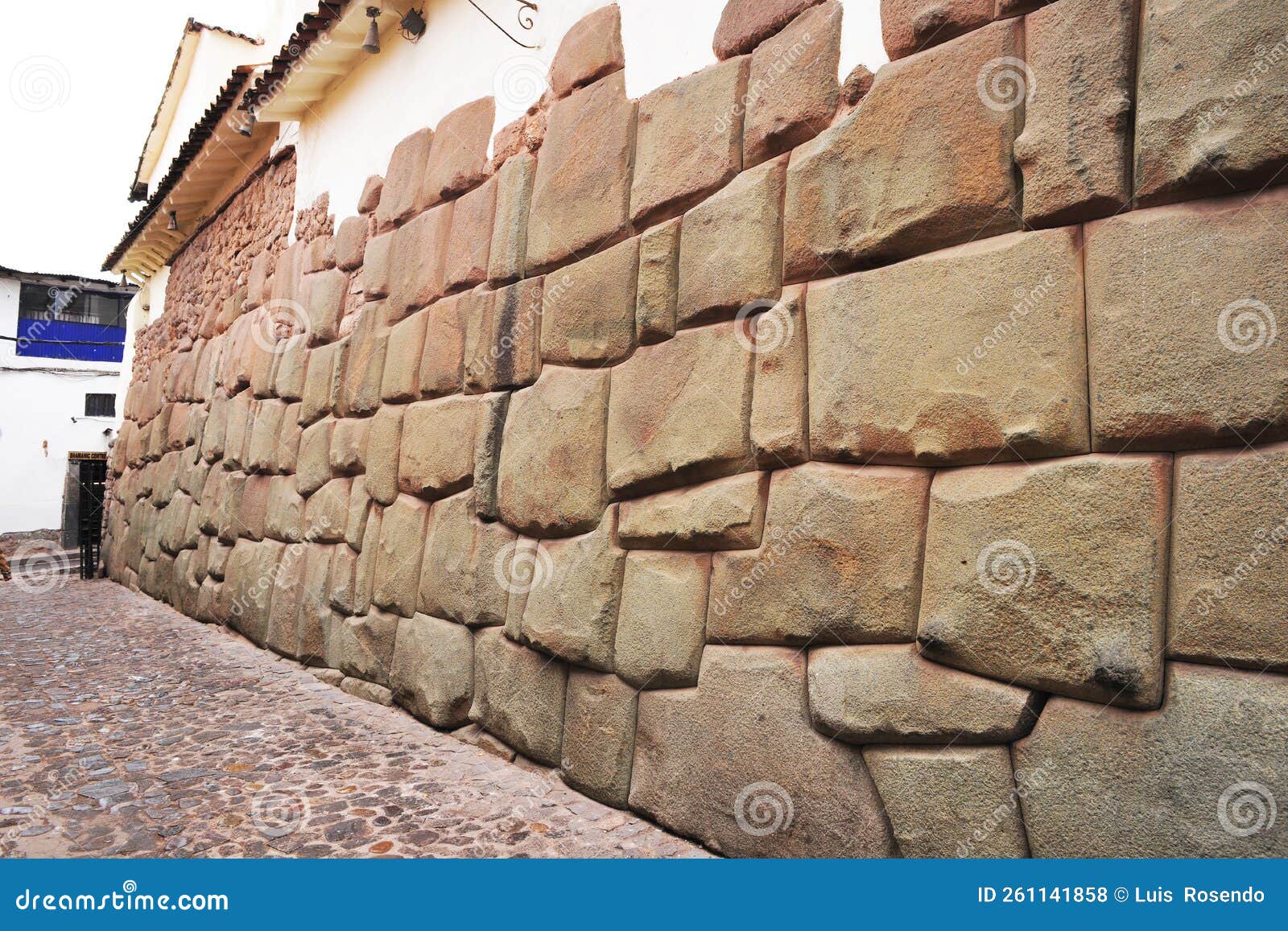 Hatun Rumiyoc Street with Incan Twelve Angle Stone in Cusco, Peru Stock ...
