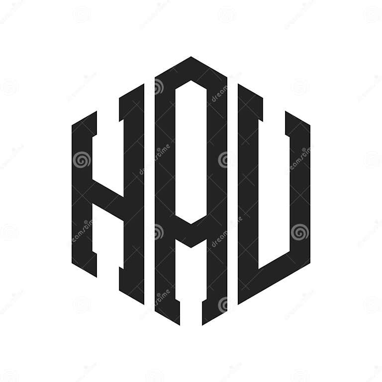 HAU Logo Design. Initial Letter HAU Monogram Logo Using Hexagon Shape ...