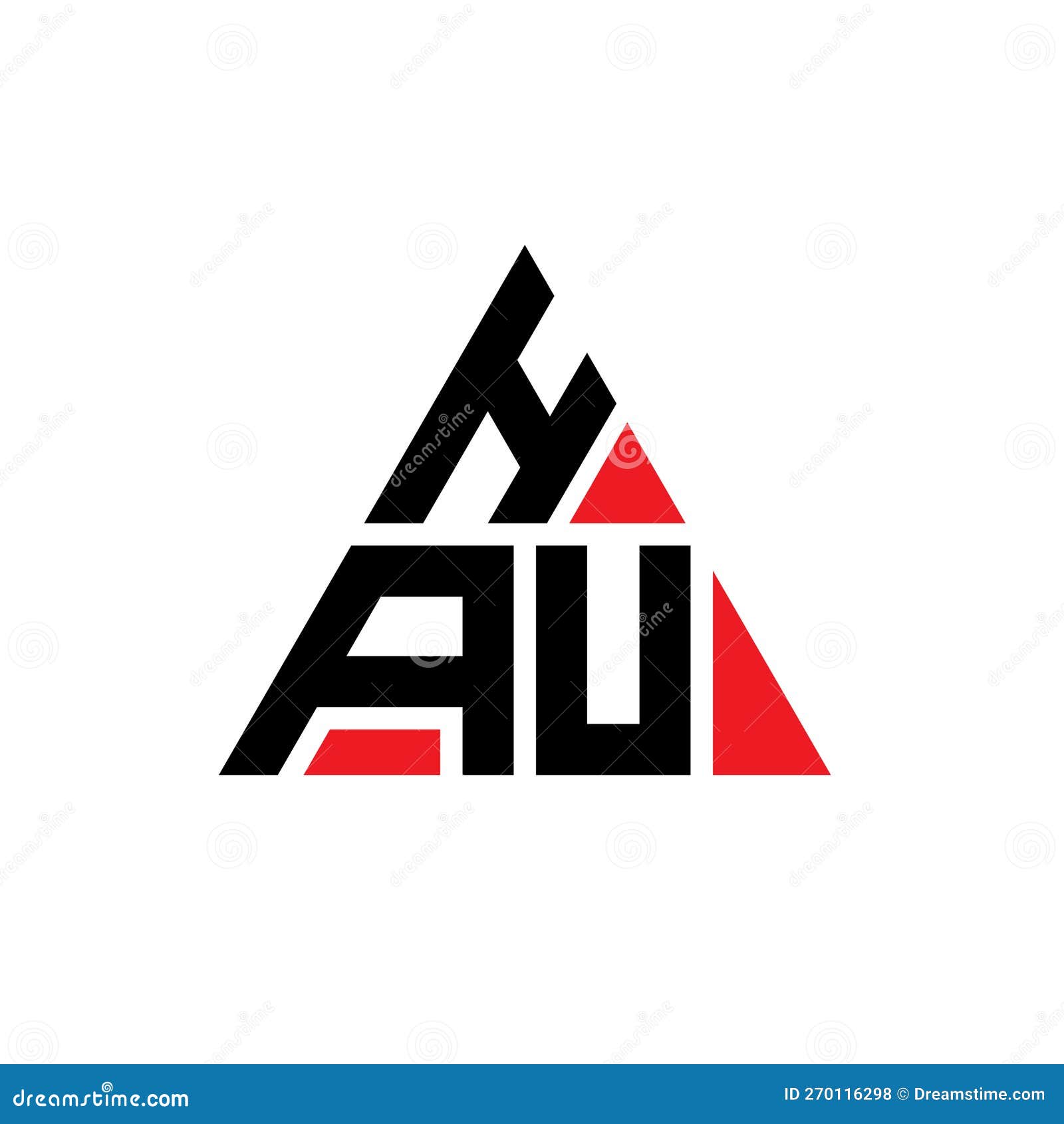 HAU Triangle Letter Logo Design With Triangle Shape. HAU Triangle Logo ...