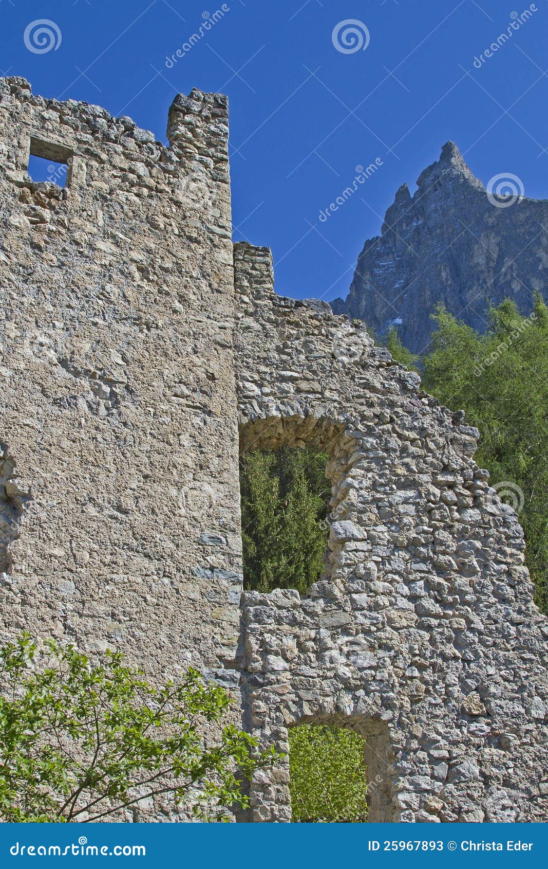 Hauenstein Ruins in South Tyrol Stock Image - Image of oswald ...