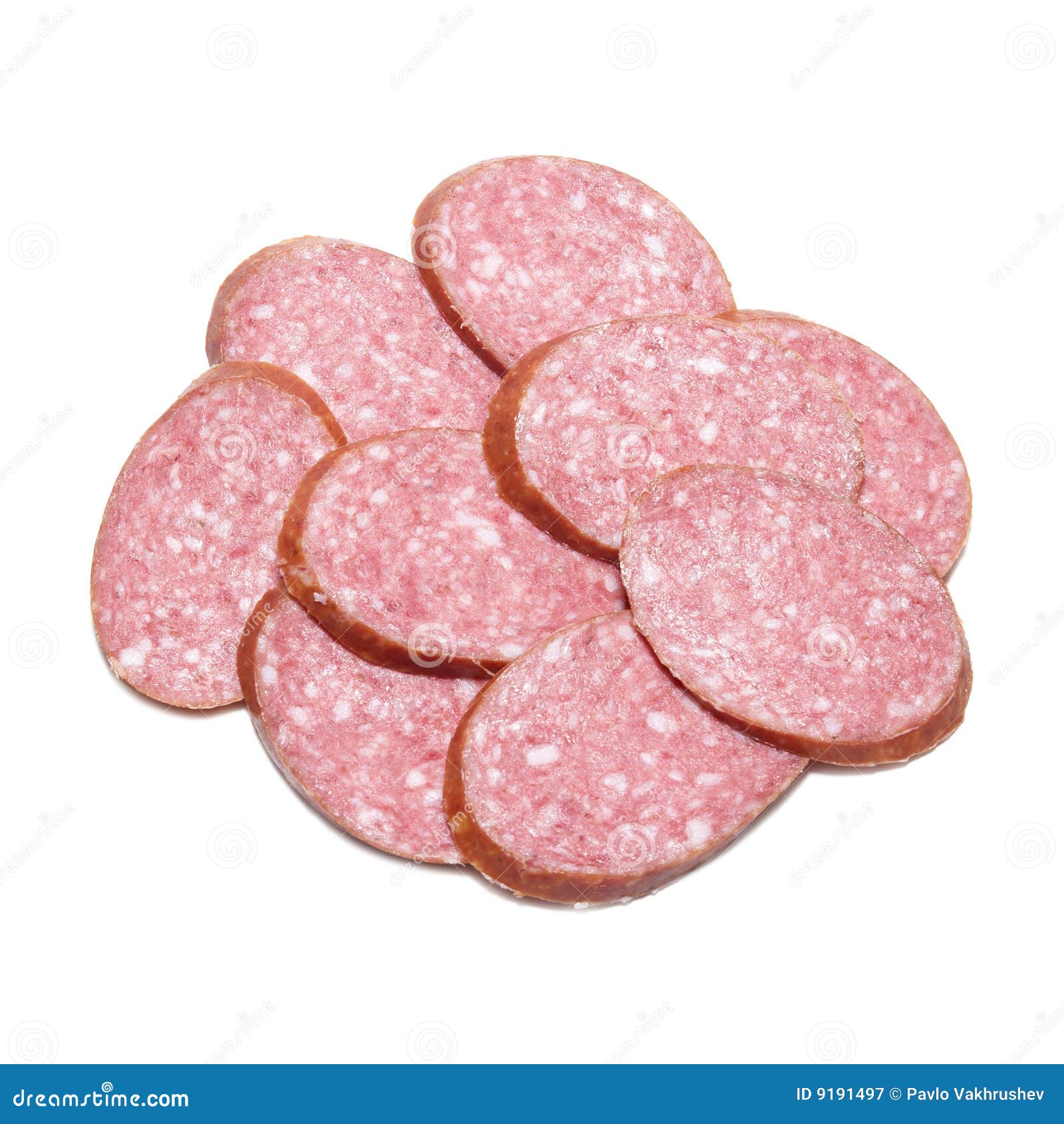 Haufen Der Geschnittenen Wurst Stockbild - Bild von boden, getrocknet ...