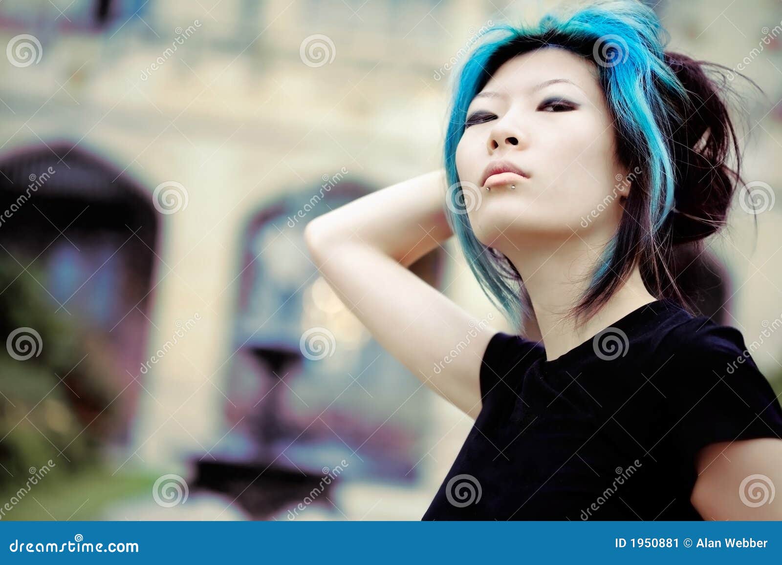 Haughty girl stock image. Image of model, portrait, blue - 1950881