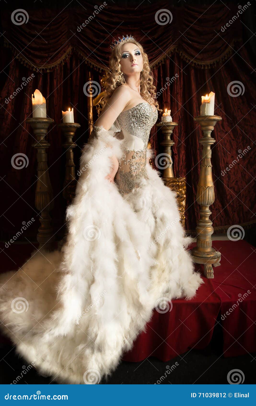 Haughty, Proud Queen on the Throne. Royal Person Stock Photo - Image of ...