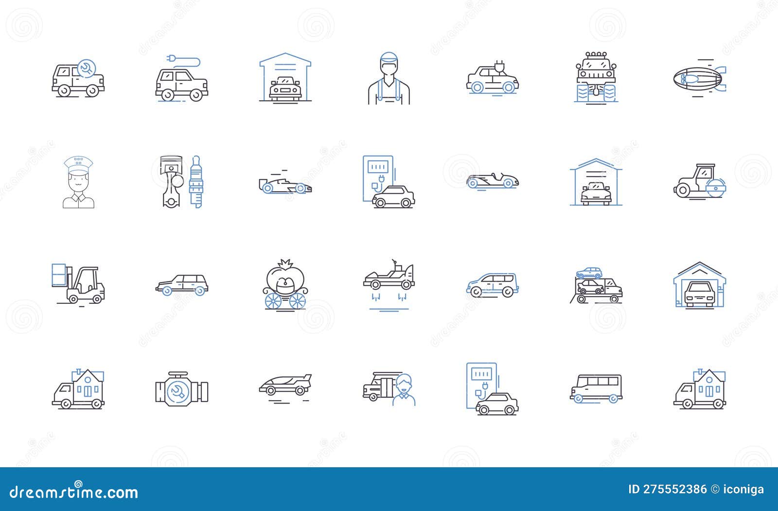 Hauling Line Icons Collection. Transporting, Moving, Carrying, Delivery ...
