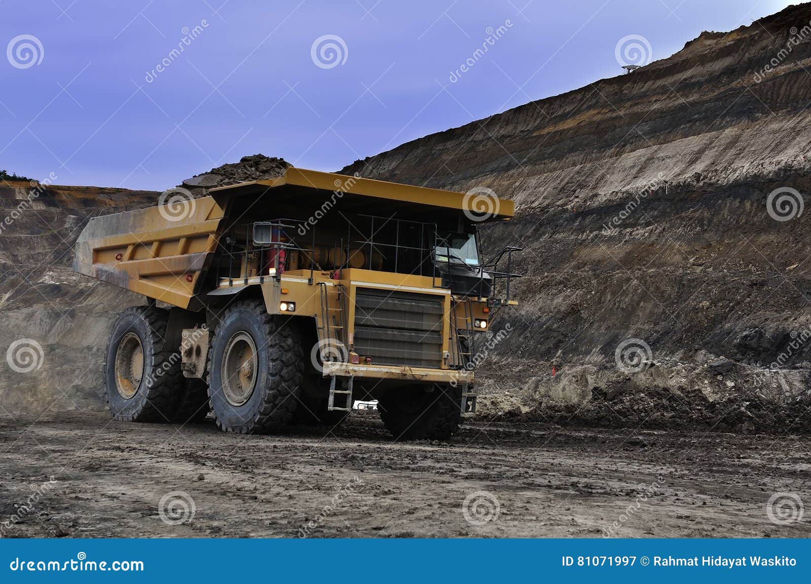 Hauling Material Overburden To Disposal Area Stock Image - Image of ...