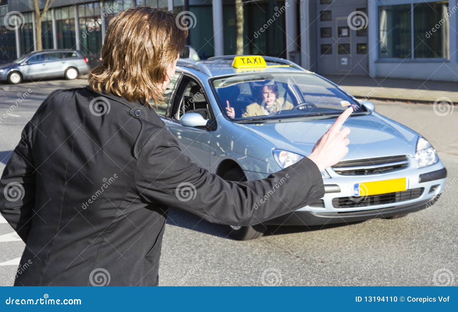 Hauling a taxi stock photo. Image of acknowledging, raising - 13194110