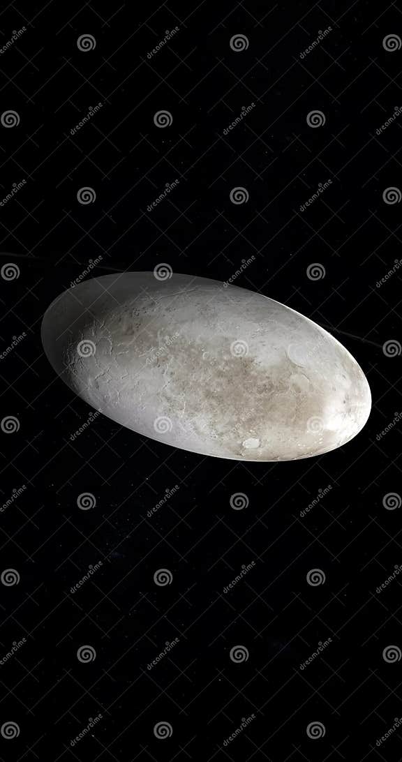 Haumea, Dwarf Planet, Rotating in the Outer Space. 3d Render Stock ...