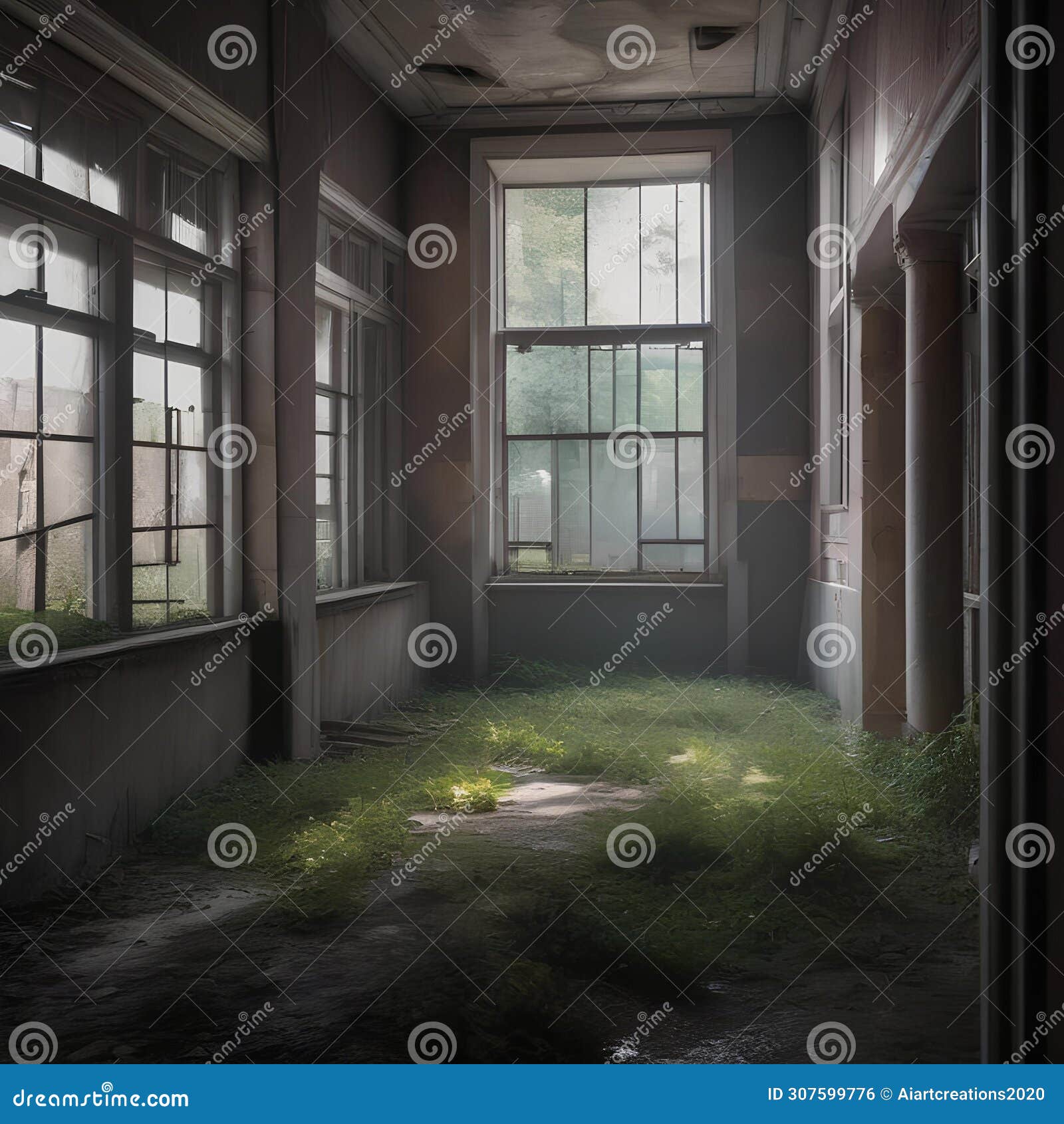 Haunted Asylum, Abandoned Asylum with Broken Windows and Eerie Sounds ...