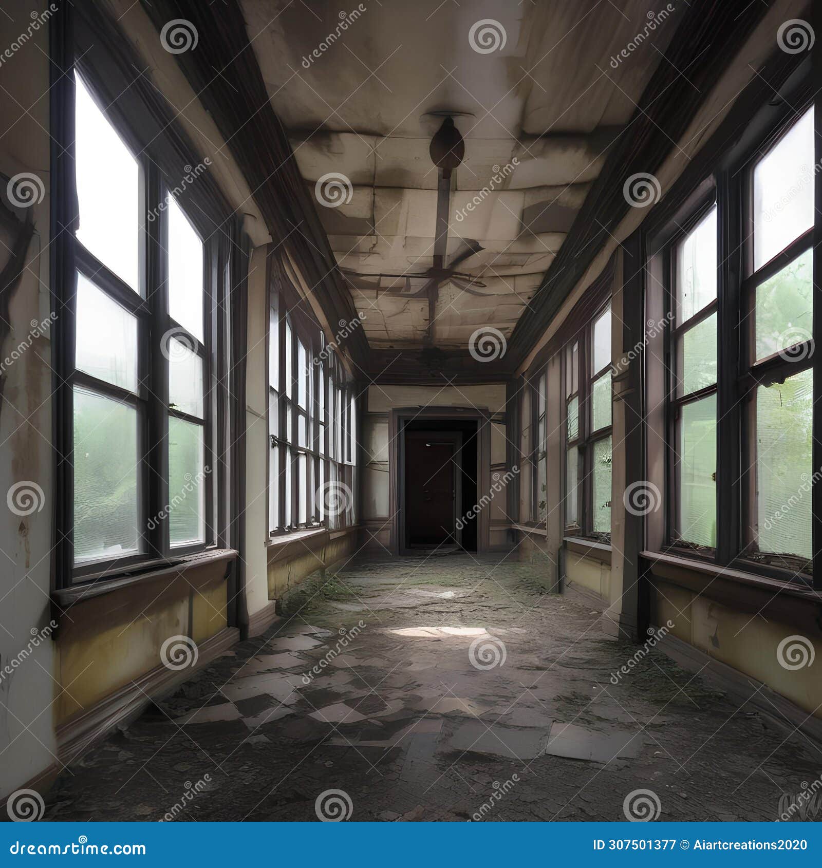 Haunted Asylum, Abandoned Asylum with Broken Windows and Eerie Sounds ...