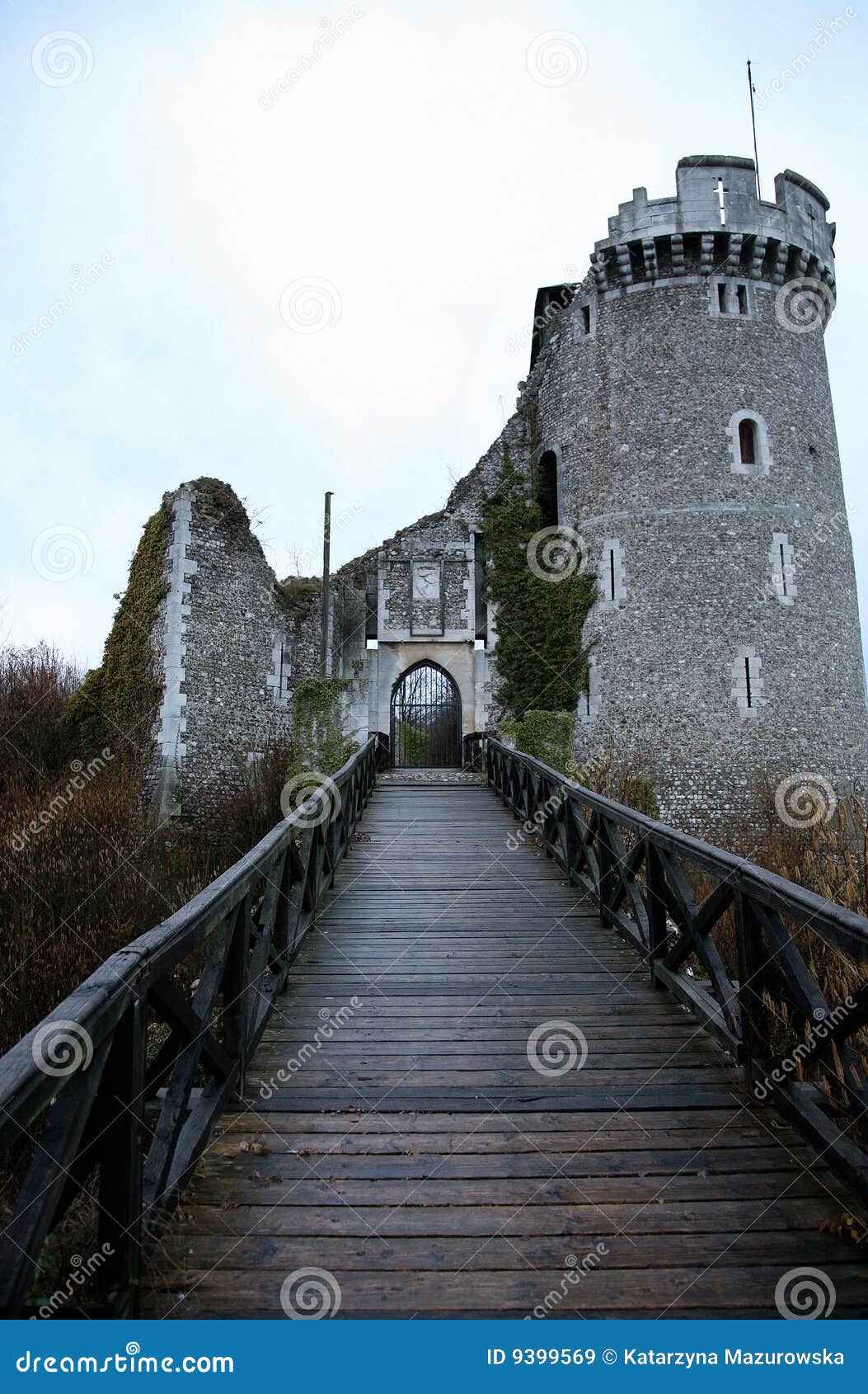Haunted Castle Ruin Hammershus In Denmark Stock Photography ...