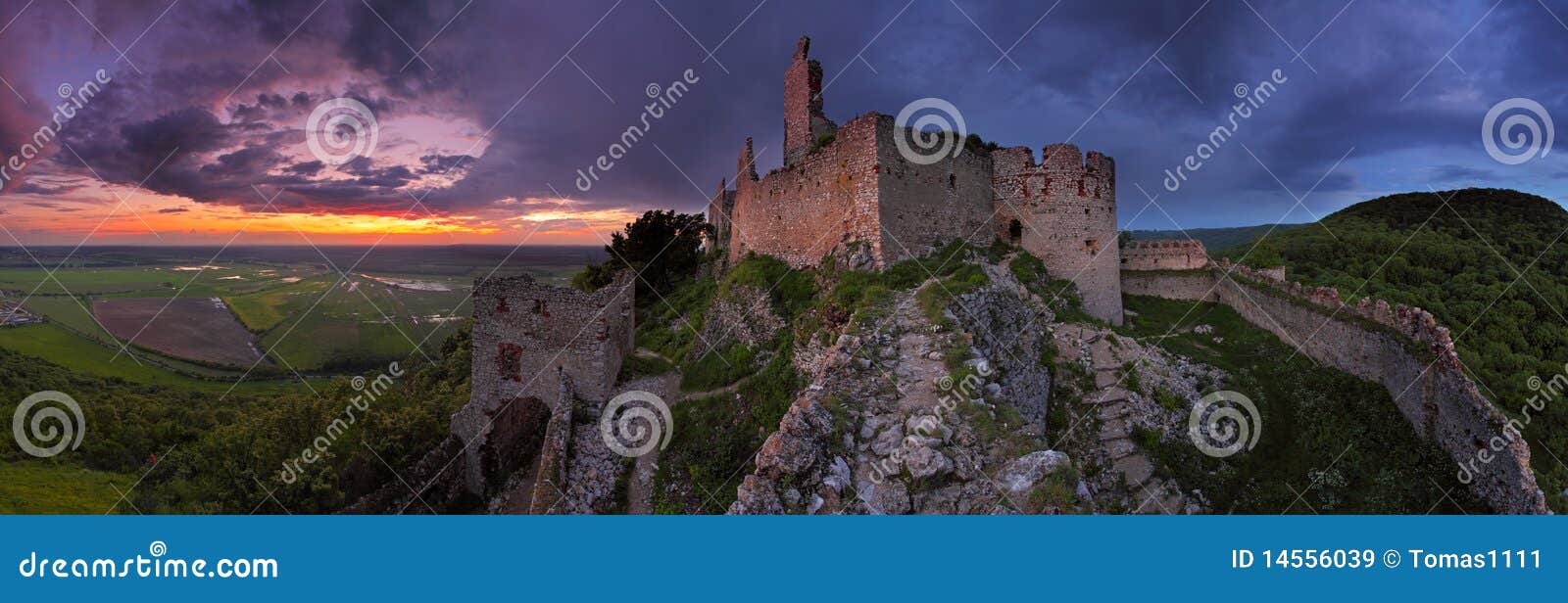 Haunted Castle Ruin Hammershus In Denmark Stock Photography ...