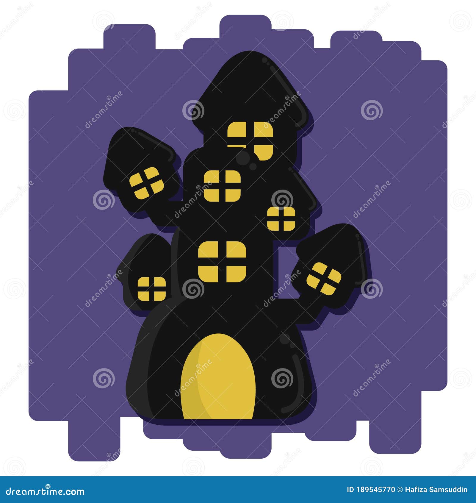 Haunted Castle. Vector Illustration Decorative Design Stock Vector ...