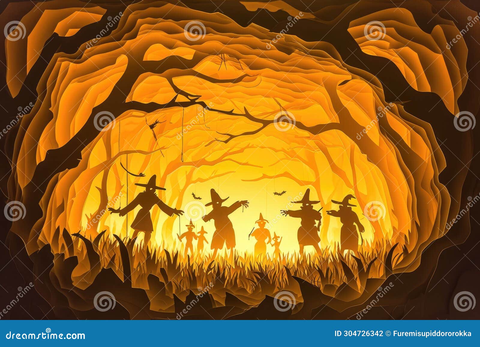 A Haunted Cornfield with Scarecrows and Eerie Lighting, Creating a ...