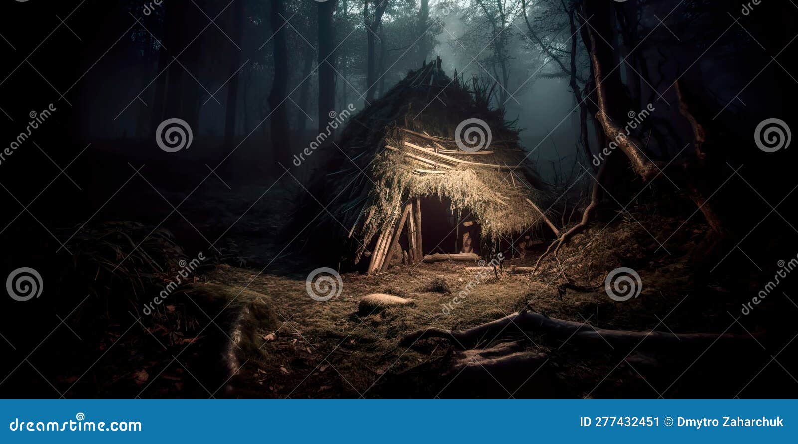 Haunted Forest with a Ghostly Apparition or a Witch& X27;s Hut ...