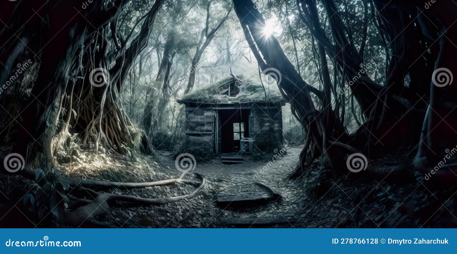 Haunted Forest with a Ghostly Apparition or a Witch& X27;s Hut ...