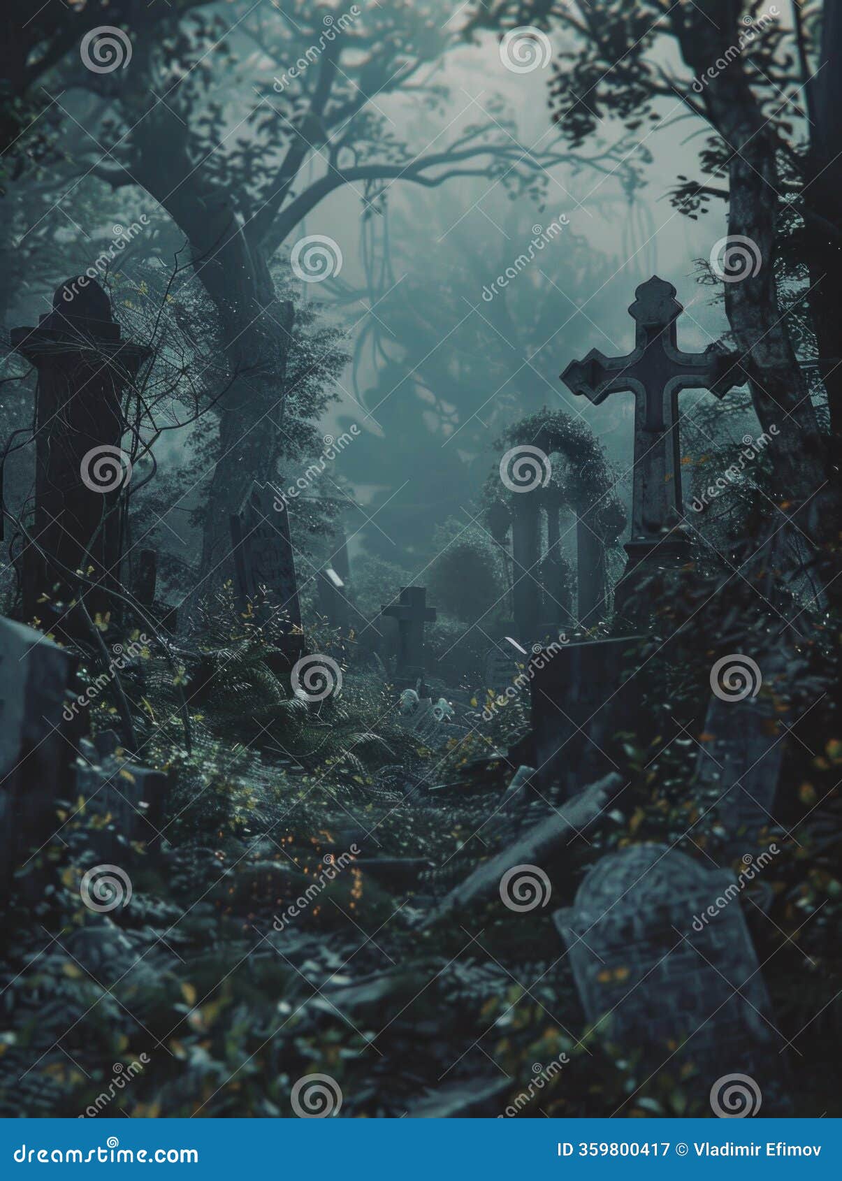 Haunted Graveyard stock image. Image of creepy, spooky - 359800417