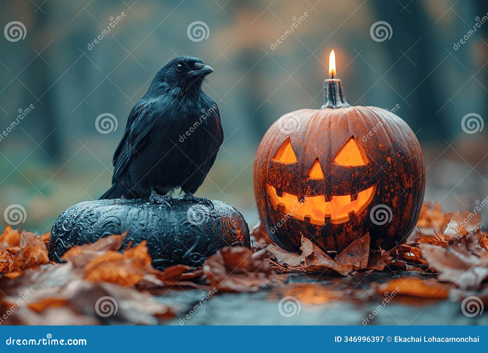 Haunted Halls Gothic Manor Adorned with Macabre Decor Stock ...