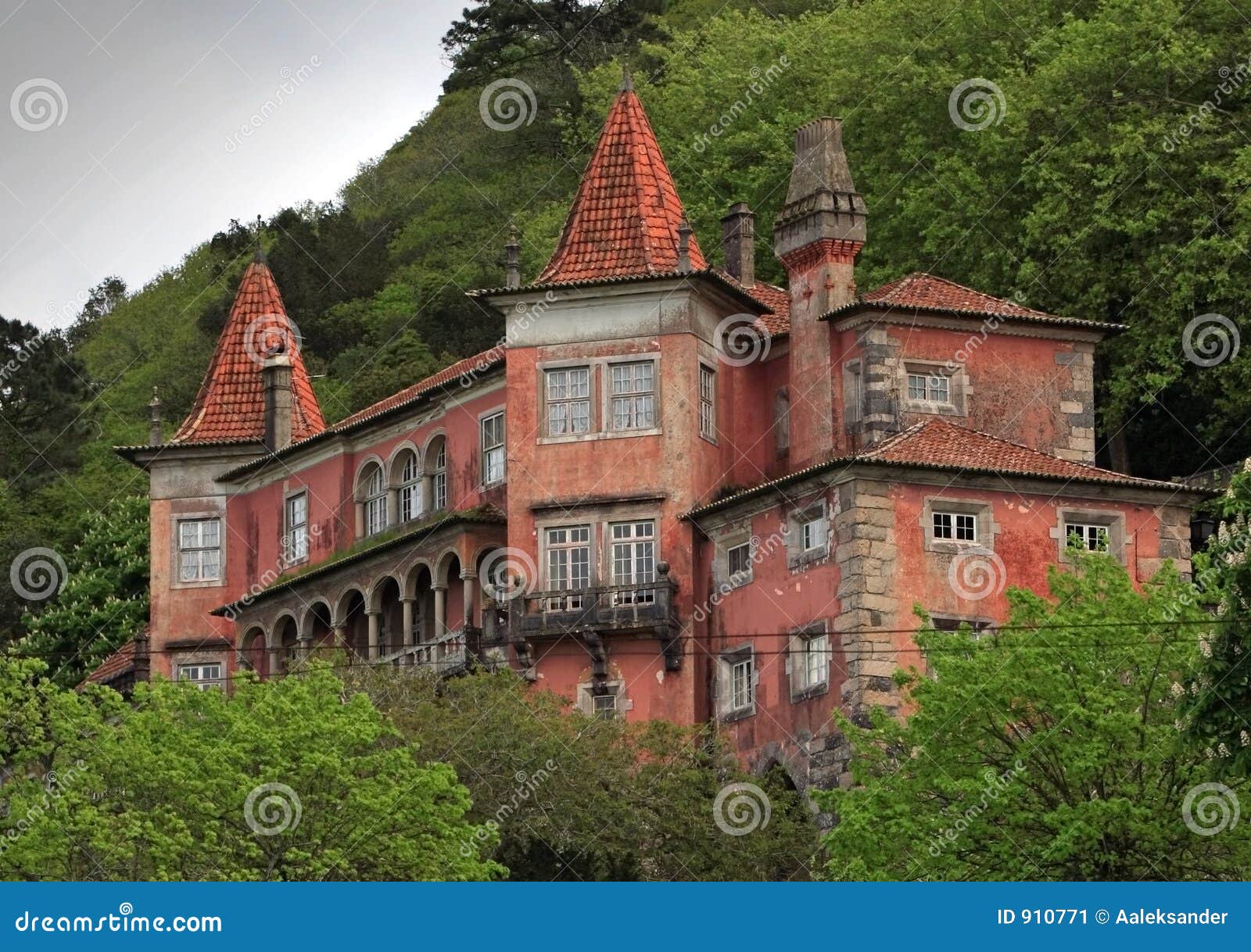 Haunted house stock image. Image of tile, balcony, residence - 910771