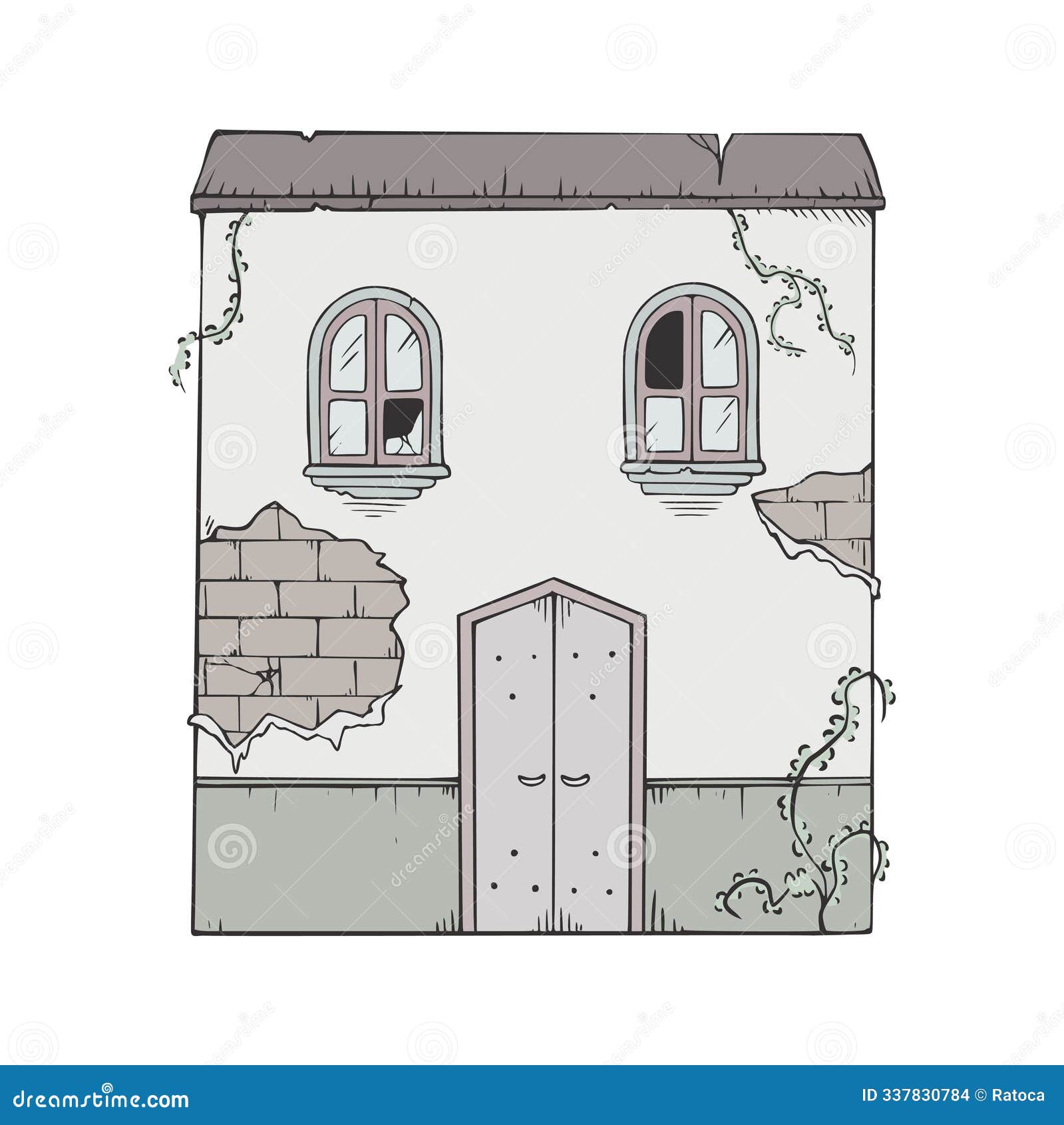 Haunted house draw stock vector. Illustration of travel - 337830784
