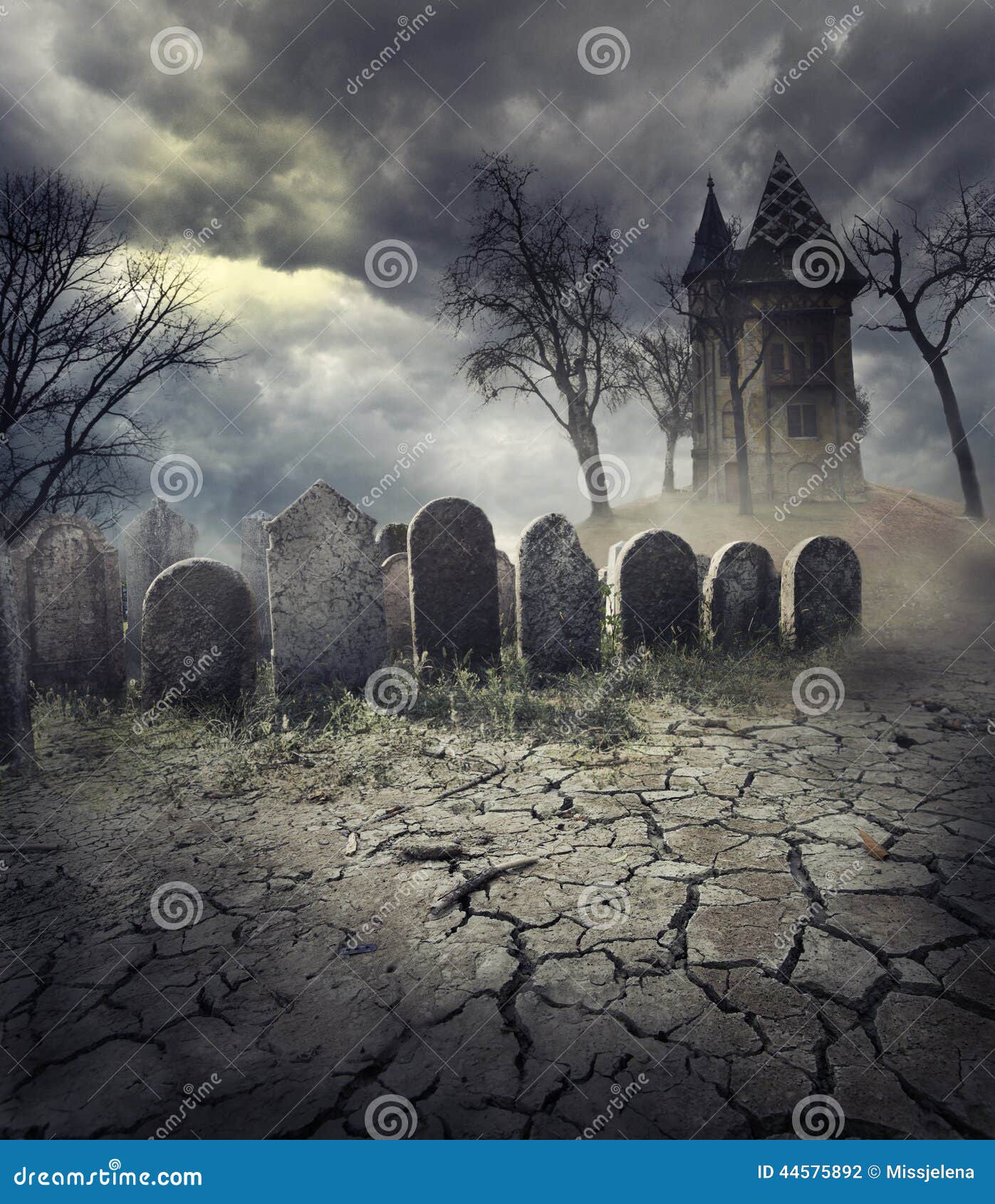 Haunted Cemetery Art