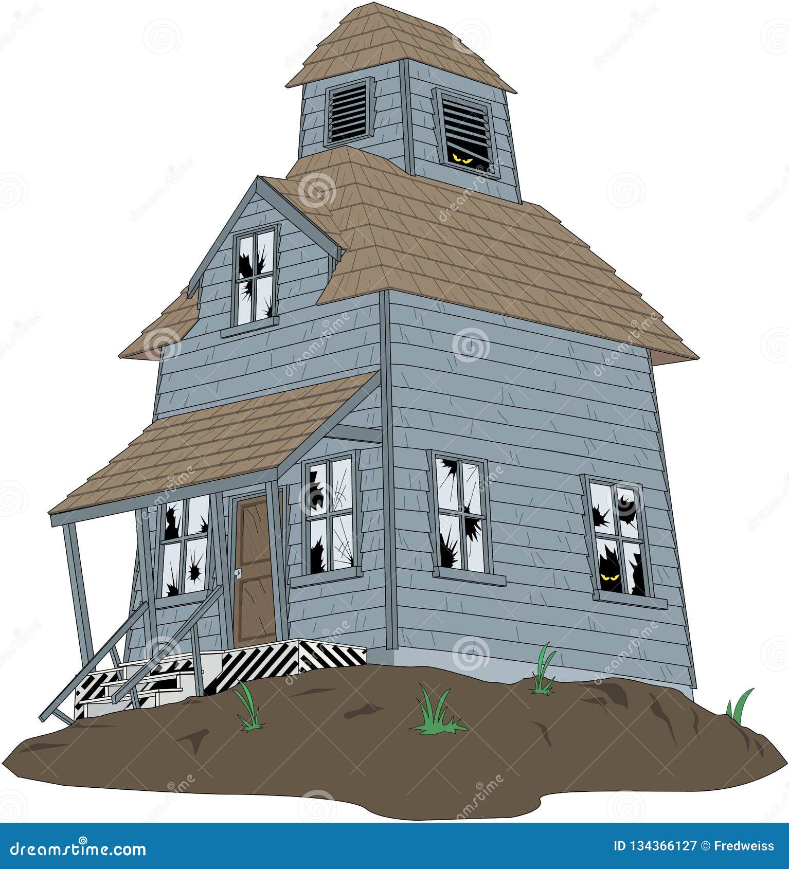 Haunted House Vector Illustration Stock Vector - Illustration of ...