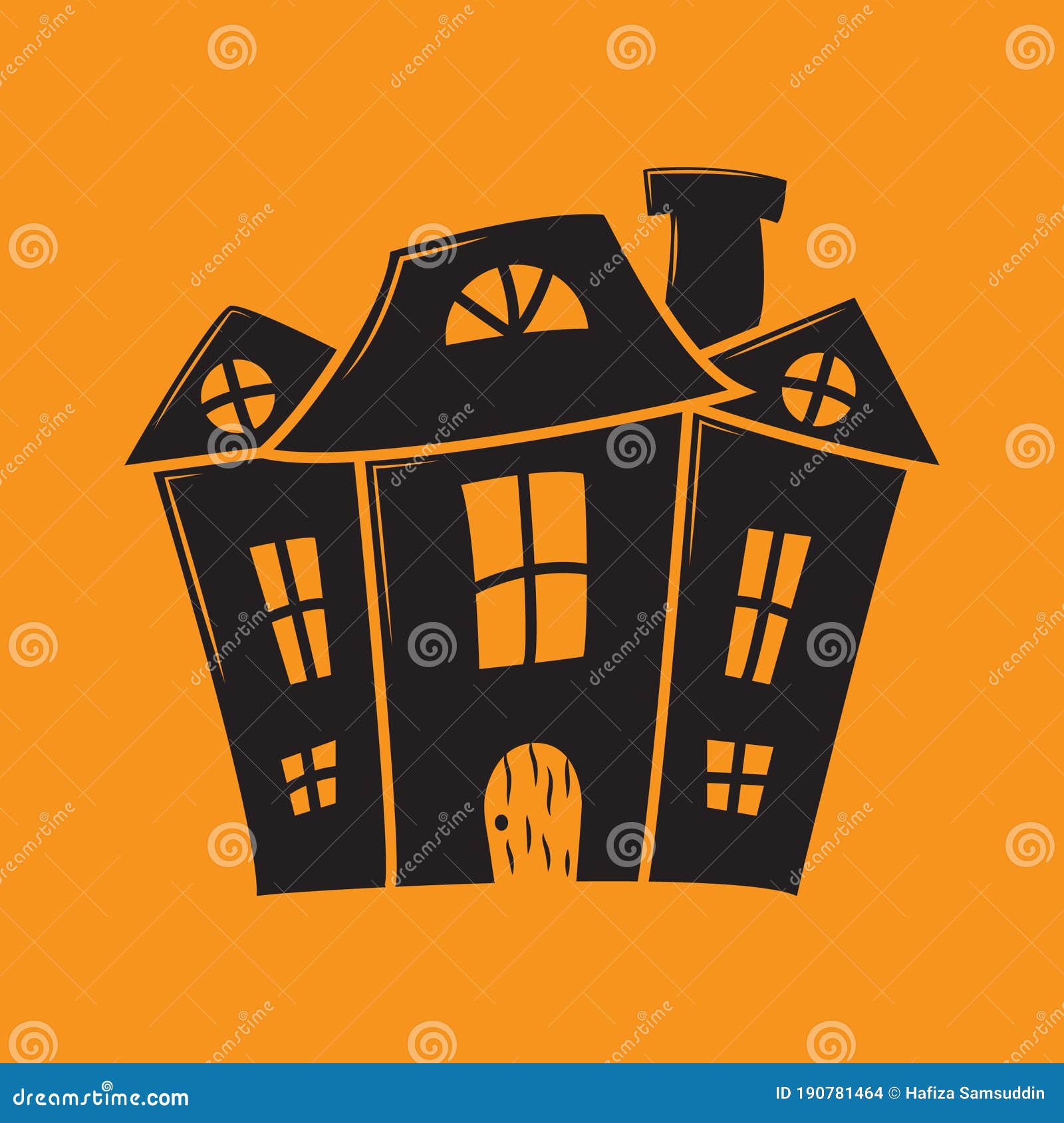 Haunted House. Vector Illustration Decorative Design Stock Vector ...