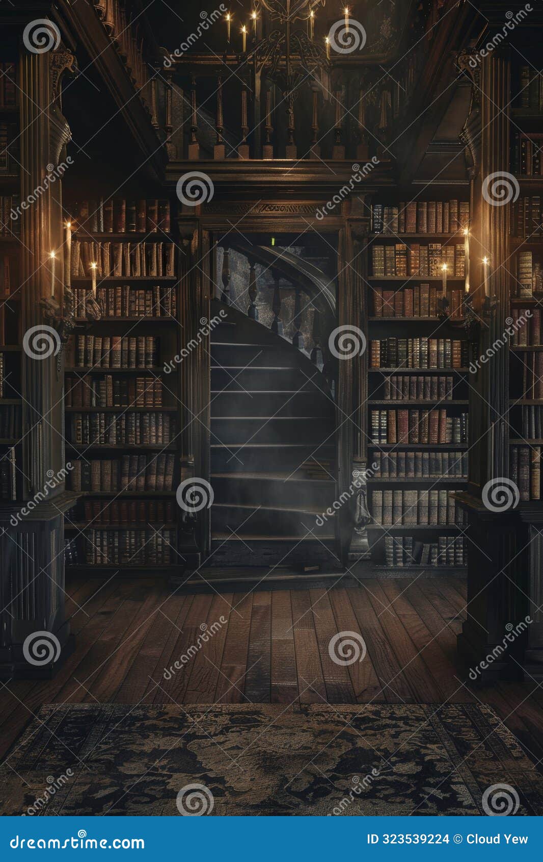 Haunted Library Layout Background Stock Illustration - Illustration of ...