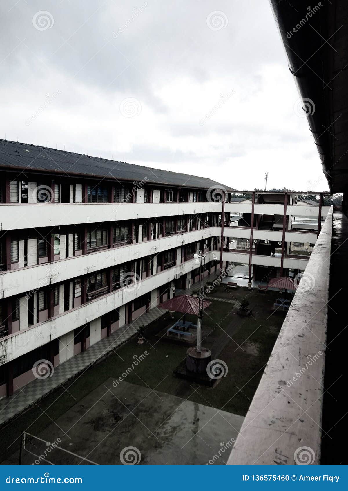 Haunted School stock photo. Image of school, architecture - 136575460