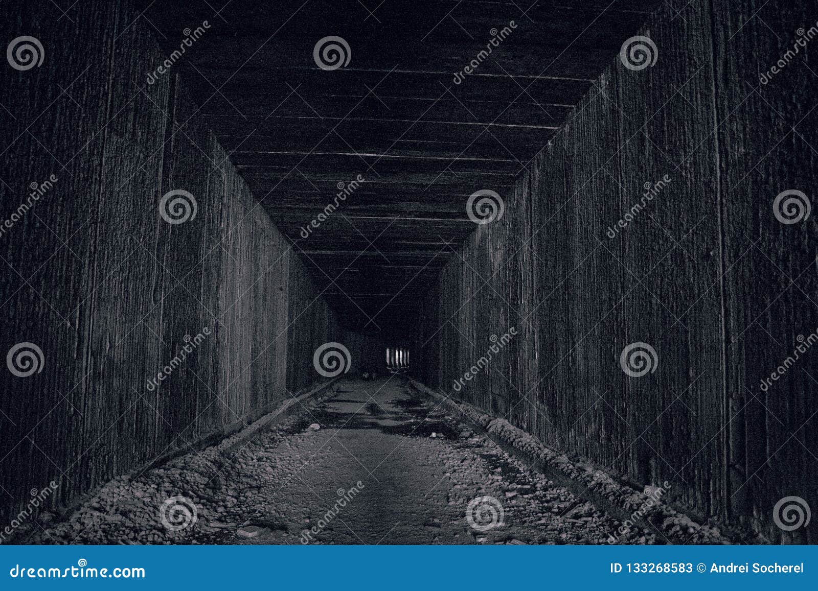 Haunted Tunnel in Underground Bucharest Stock Image - Image of ...