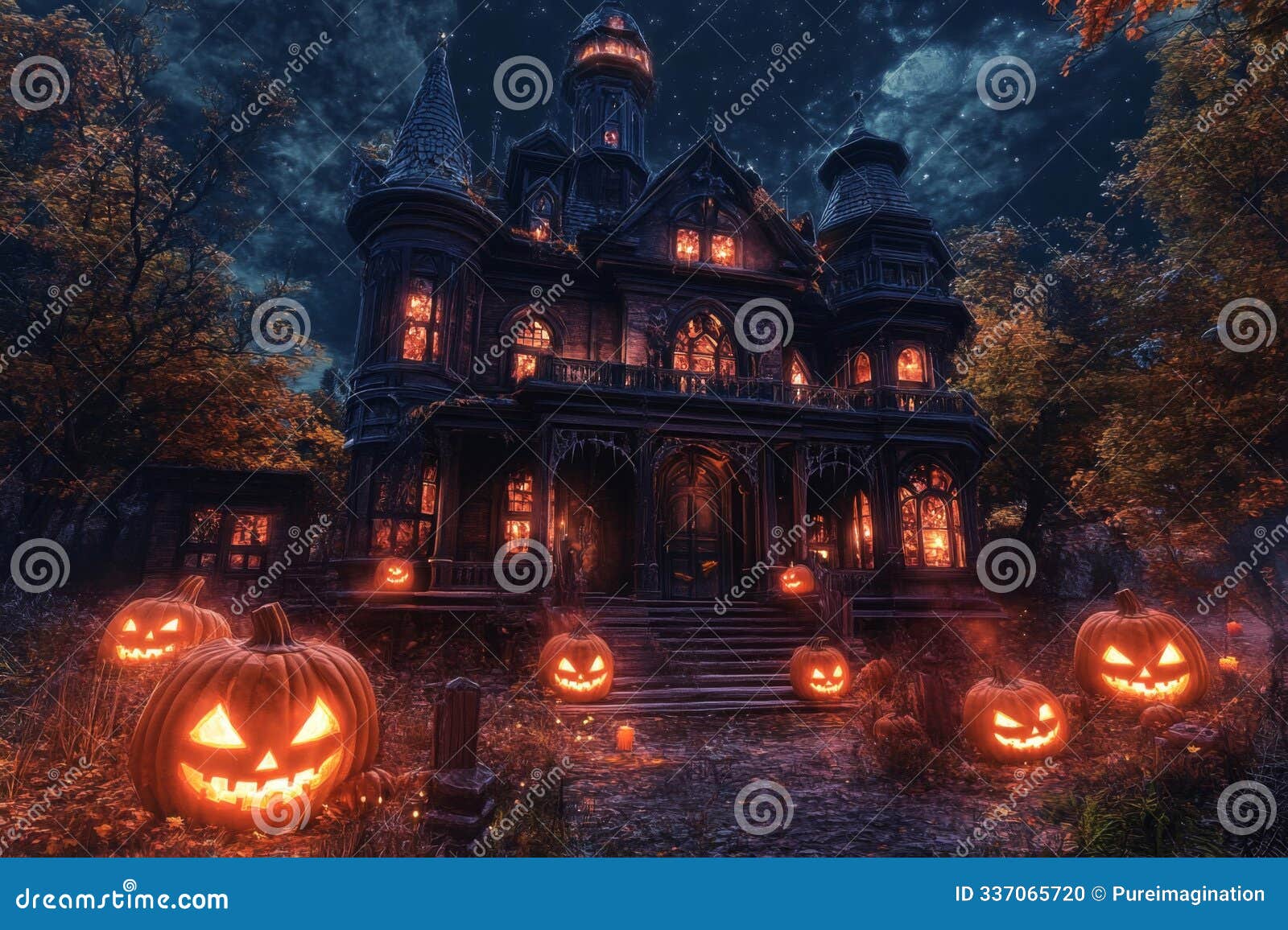 Haunted Victorian Mansion Stock Photography | CartoonDealer.com #355430702