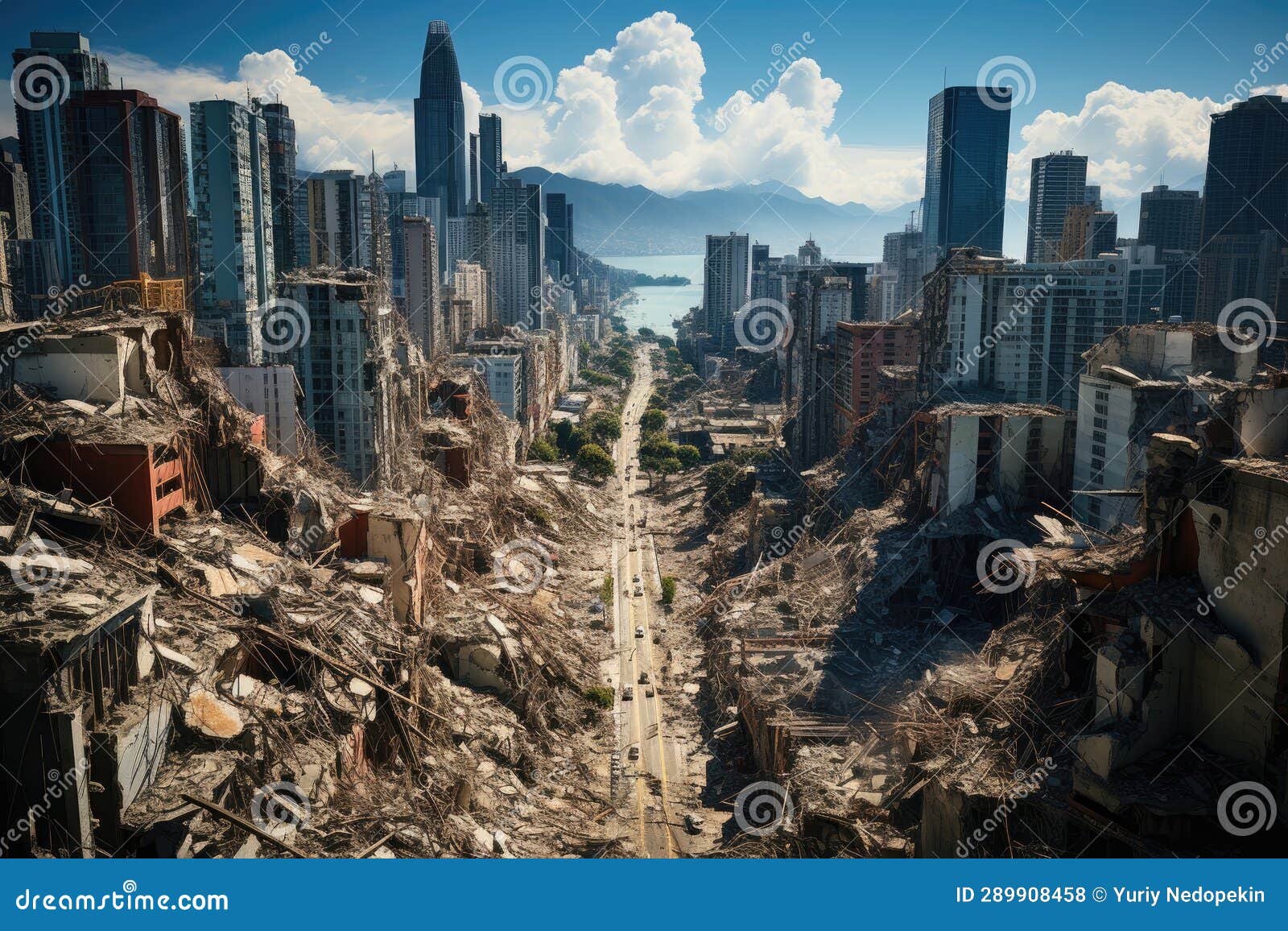 Haunting Aftermath of a Devastating Earthquake Stock Photo - Image of ...