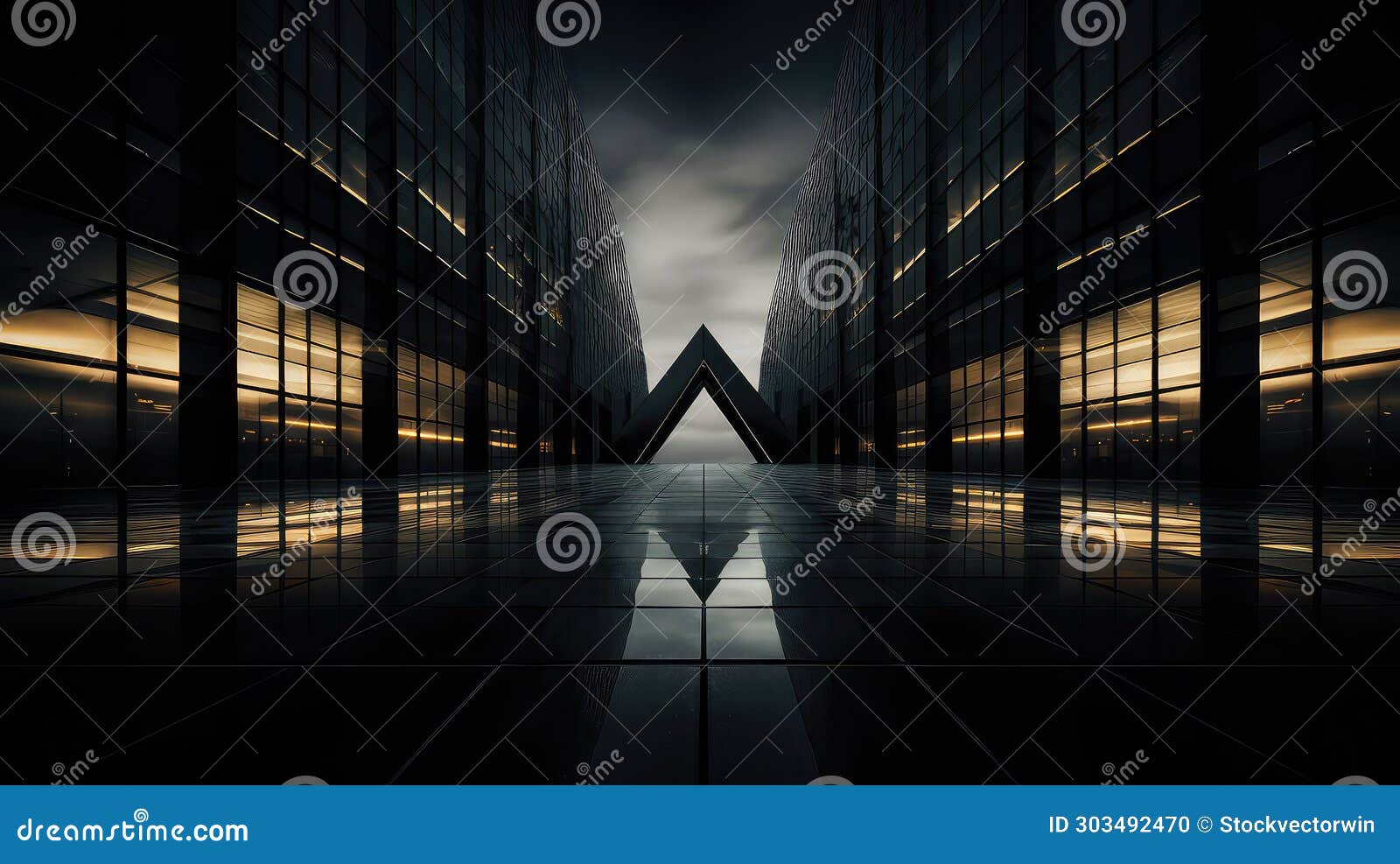 Haunting Dark Architecture Background Stock Illustration - Illustration ...