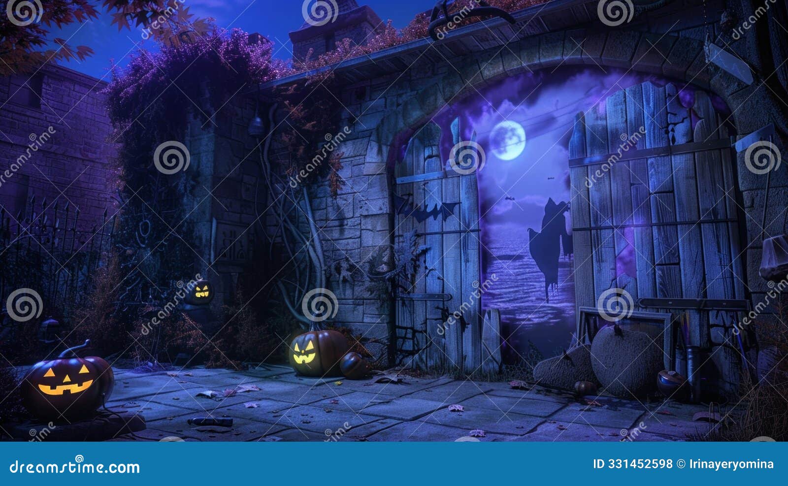 Haunting Halloween Projector Displaying Animated Scenes in Eerie ...