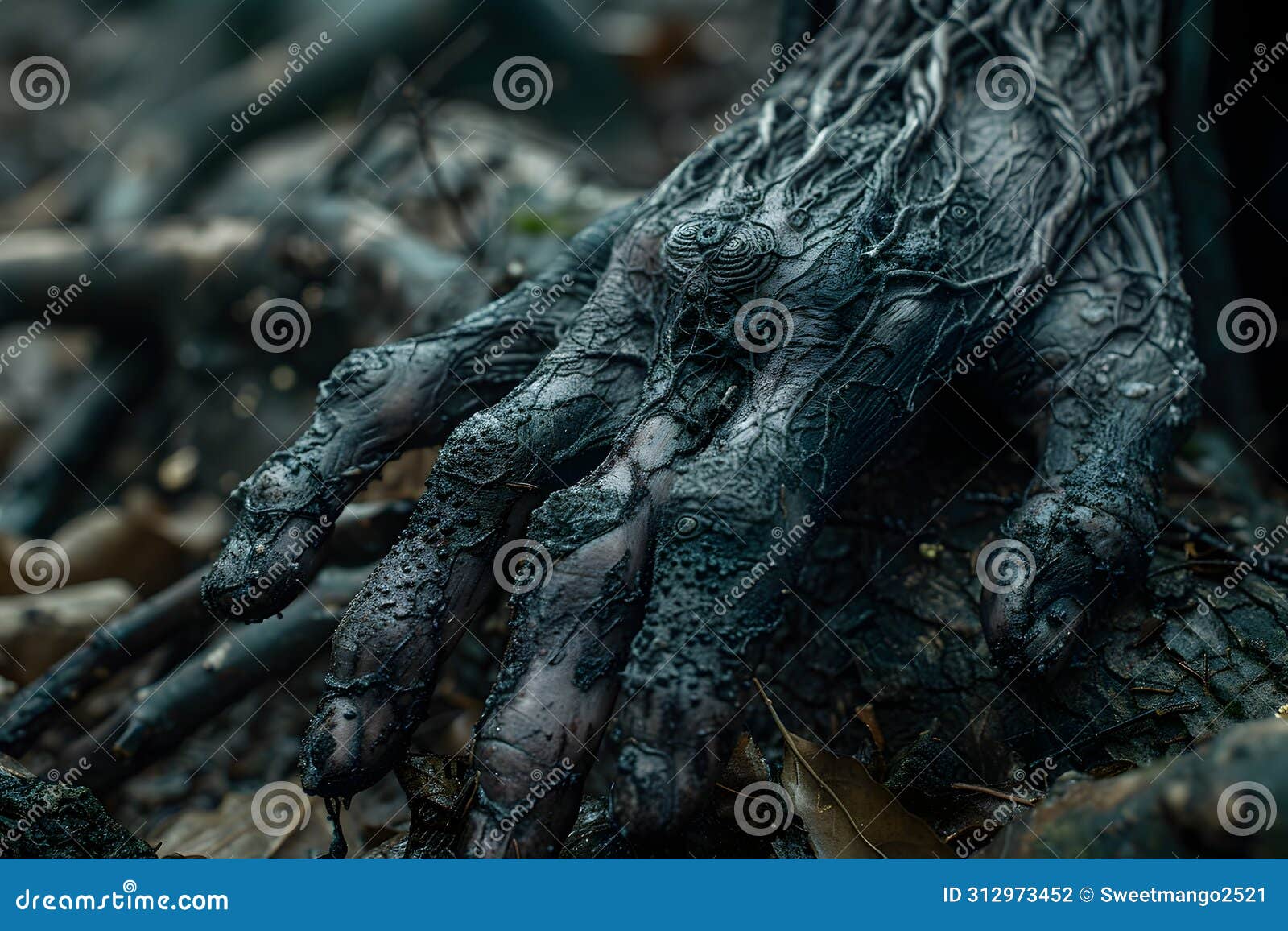 Twisted Organic Textures in Sinister Gothic Horror Landscape ...