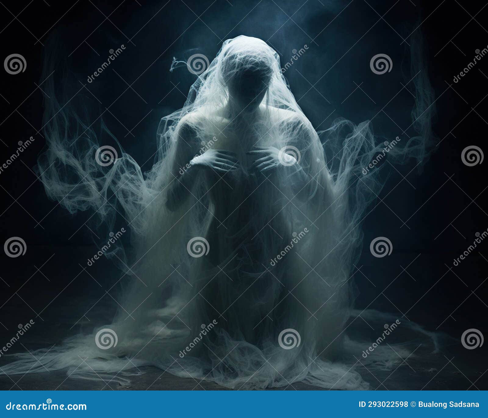 This Haunting Image Depicts a Ghost with a Broken Heart. Stock ...