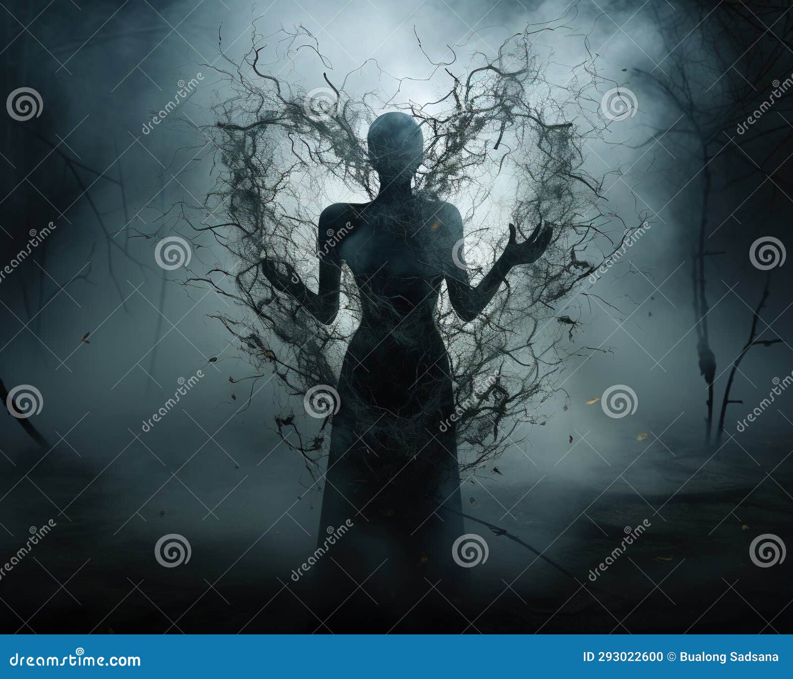 This Haunting Image Depicts a Ghost with a Broken Heart. Stock ...