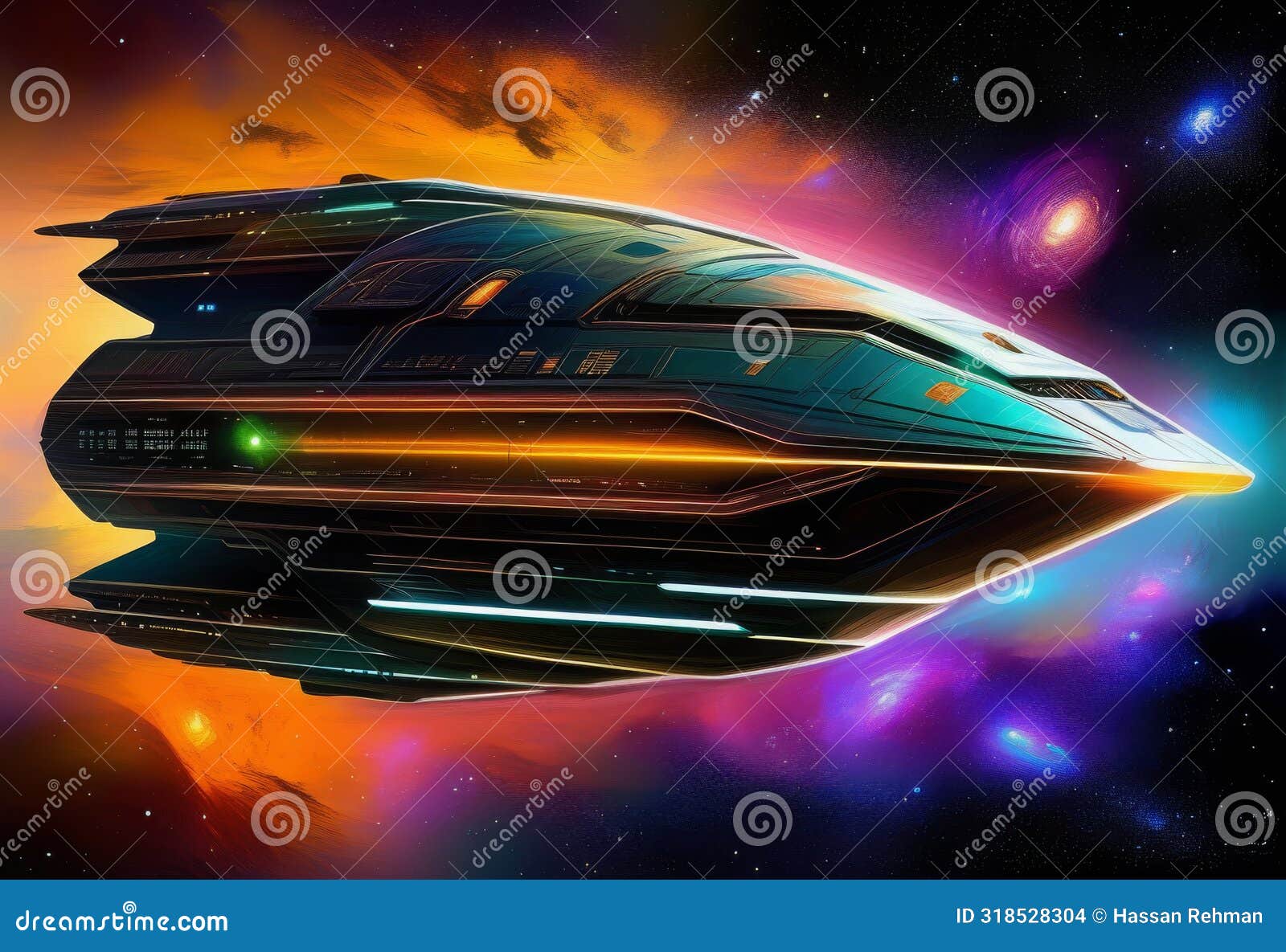 A Haunting Journey into the Ethereal Void Stock Illustration ...