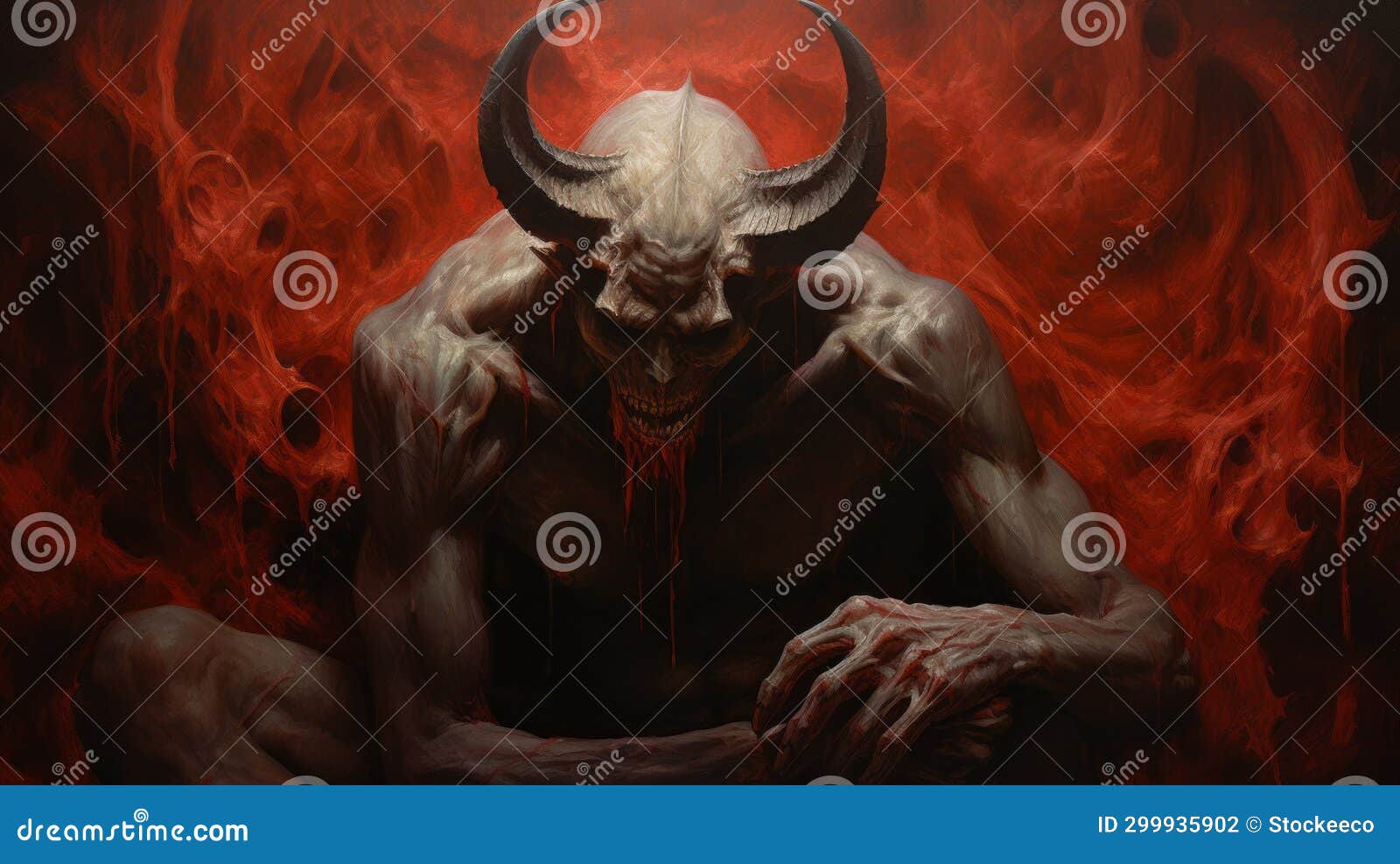 Haunting Shadows: a Devilcore Demon in Stylized Realism Stock ...