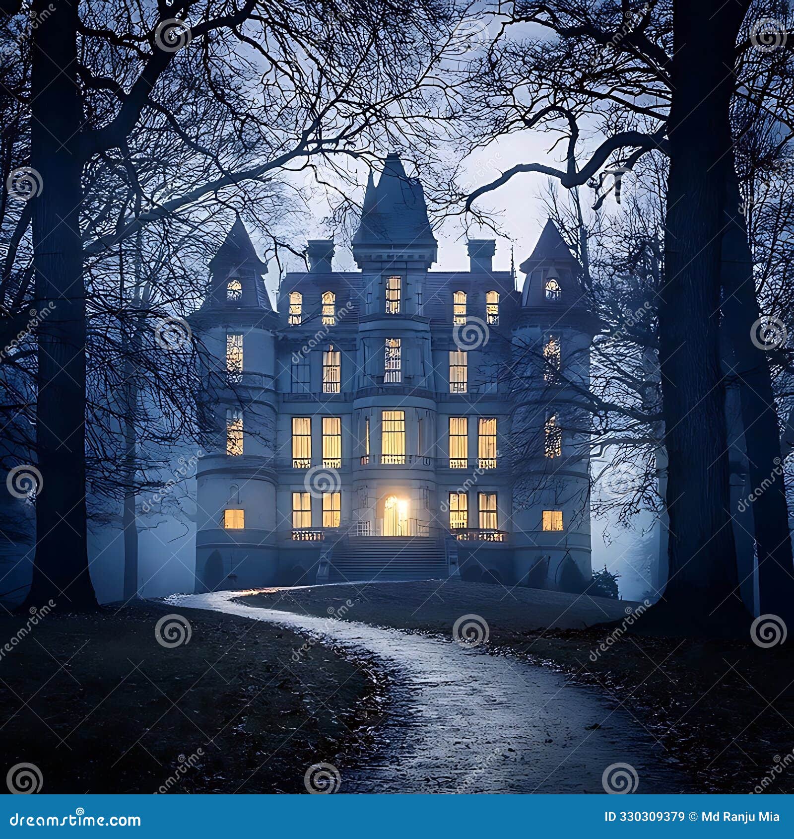 Haunting Spooky and Eerie Background Set. Stock Image - Image of ...