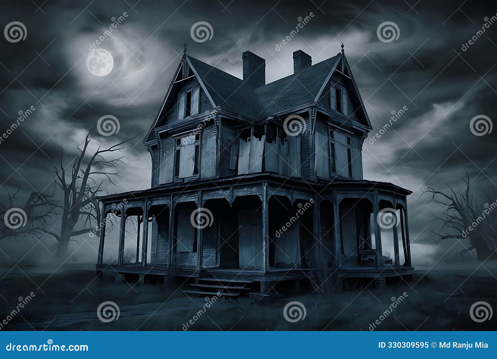 Haunting Spooky and Eerie Background Set. Stock Image - Image of ...