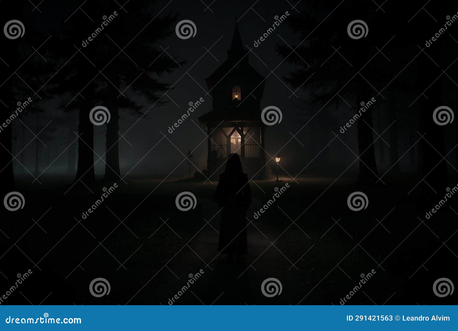 Hauntingly Beautiful Halloween Scene.AI Generated Royalty-Free Stock ...
