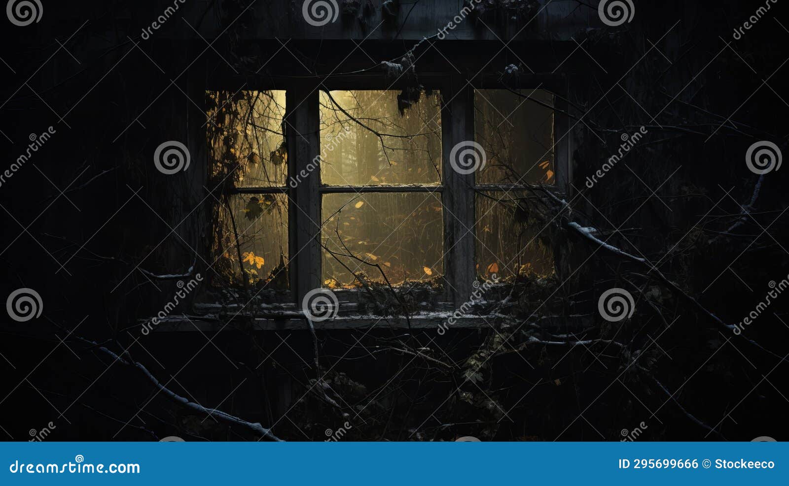 Abandoned Window: A Southern Gothic Post-apocalyptic Nostalgia Stock ...