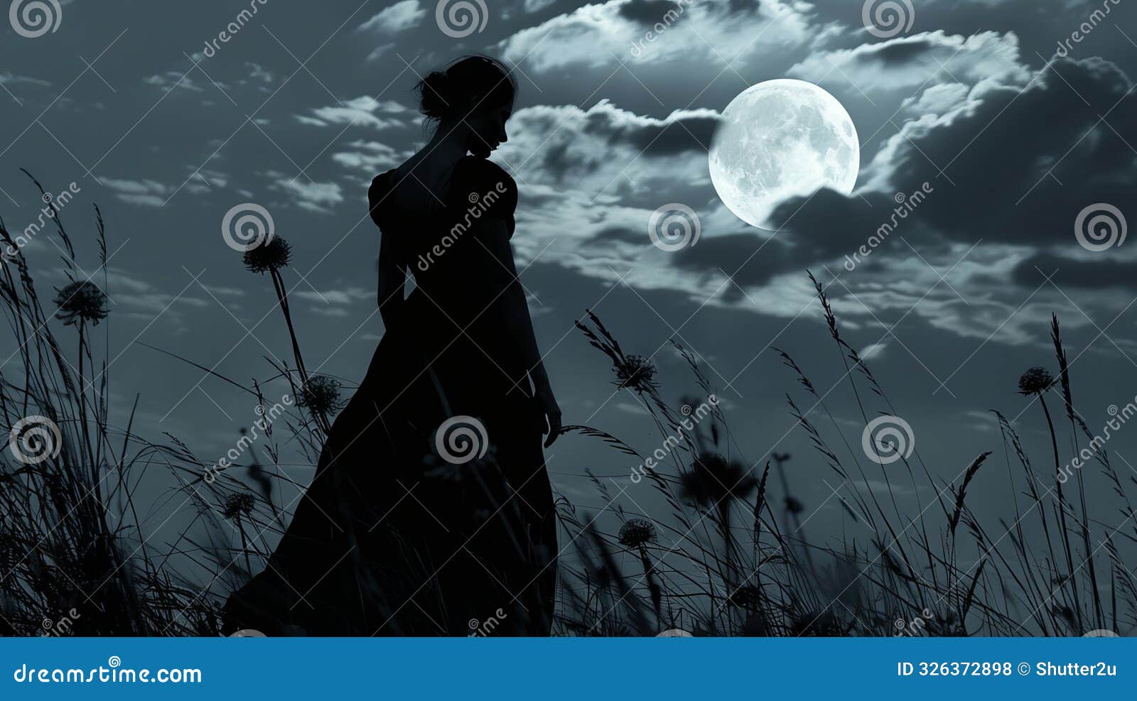 In The Hauntingly Beautiful Polaroid Silhouette Royalty-Free Stock ...