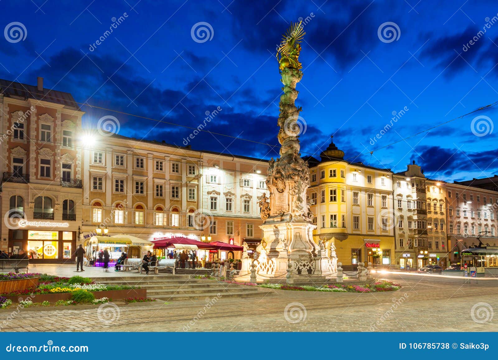 Hauptplatz Main Square, Linz Editorial Stock Photo - Image of europe ...