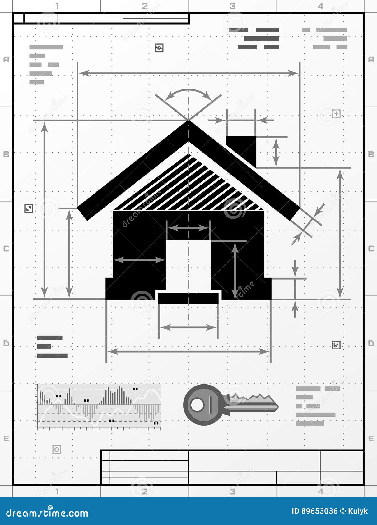 Hauptsymbol Als Technische Zeichnung Vektor Abbildung - Illustration ...
