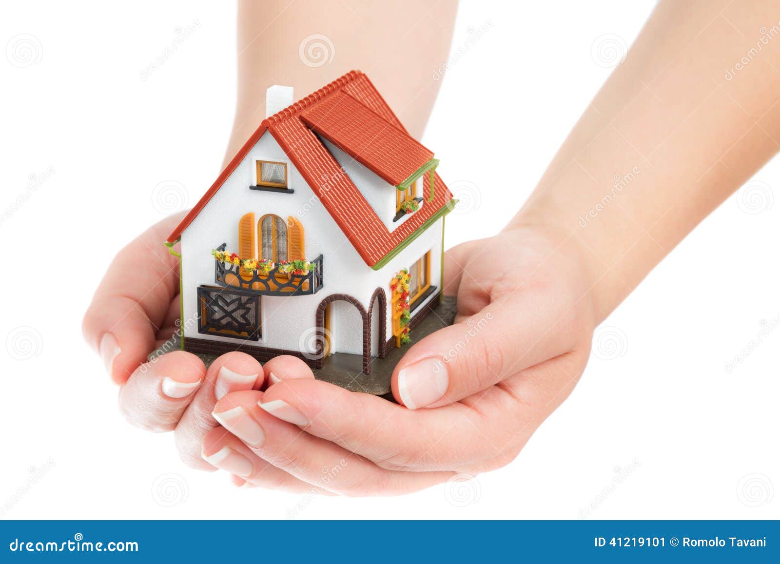 Haus in den Händen stockbild. Bild von miete, aufbau - 41219101