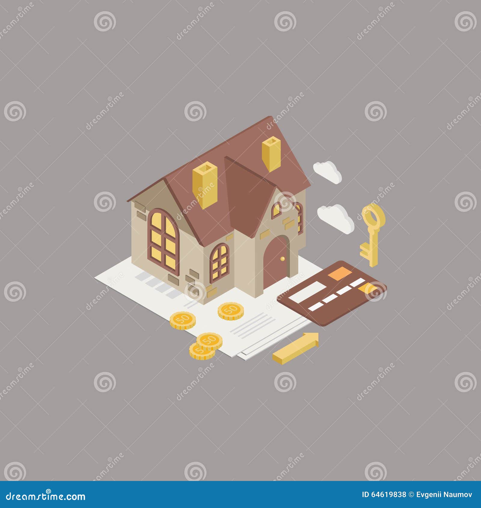 Haus-Hypotheken-Vektor-Illustration Vektor Abbildung - Illustration von ...